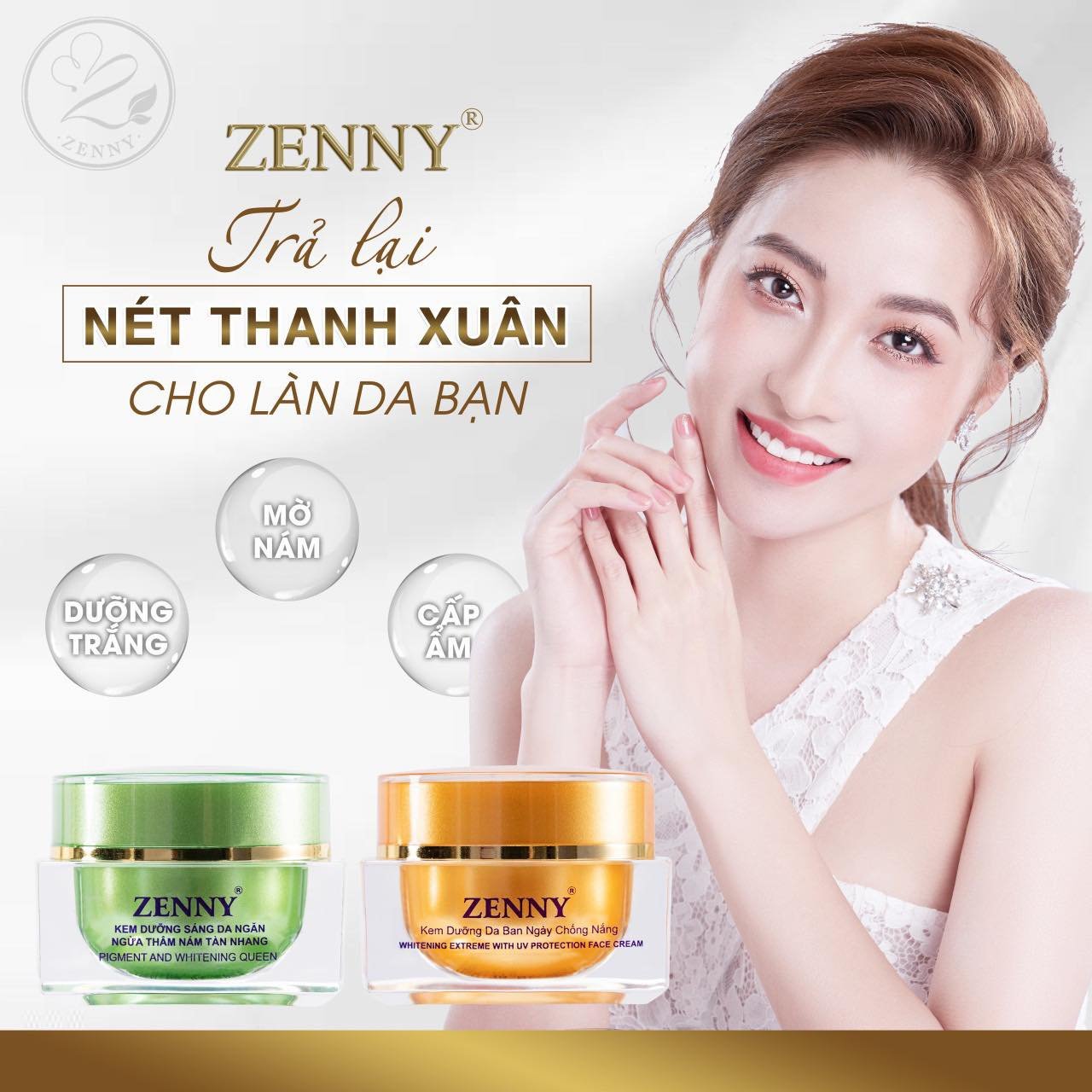 BỘ ĐÔI KEM TRẮNG DA NGÀY VÀ ĐÊM ZENNY